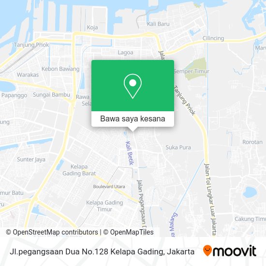 Cara ke Jl.pegangsaan Dua No.128 Kelapa Gading di Jakarta Utara ...