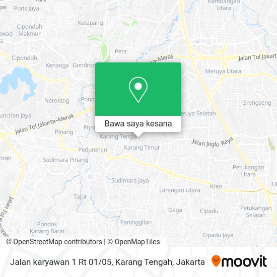 Cara ke Jalan karyawan 1 Rt 01 / 05, Karang Tengah di Kota Tangerang ...