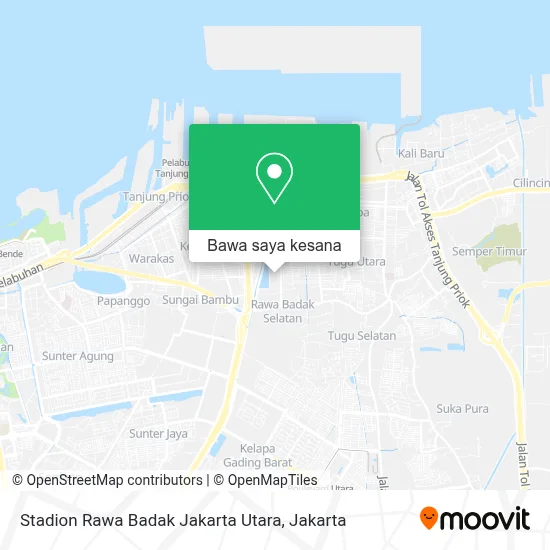 Cara ke Stadion Rawa Badak Jakarta Utara menggunakan bis atau kereta?