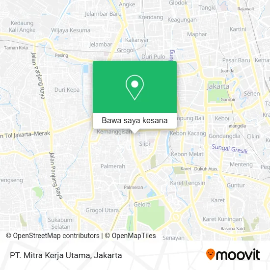 Cara ke PT. Mitra Kerja Utama di Jakarta Barat menggunakan bis, kereta ...