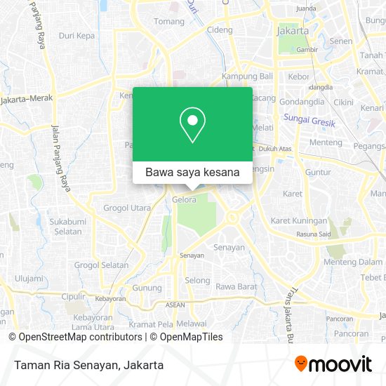 Cara ke Taman Ria Senayan di Jakarta Pusat menggunakan bis, kereta atau ...