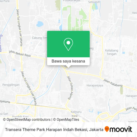 Cara ke Transera Theme Park Harapan Indah Bekasi di Kota Bekasi menggunakan bis atau kereta?
