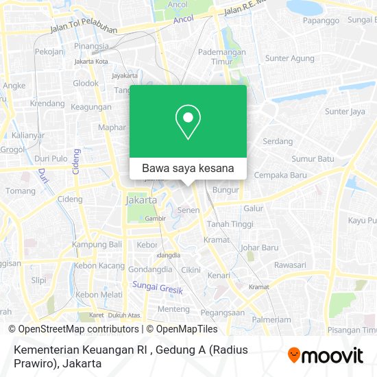 Cara ke Kementerian Keuangan RI , Gedung A (Radius Prawiro) di Jakarta Pusat menggunakan bis ...