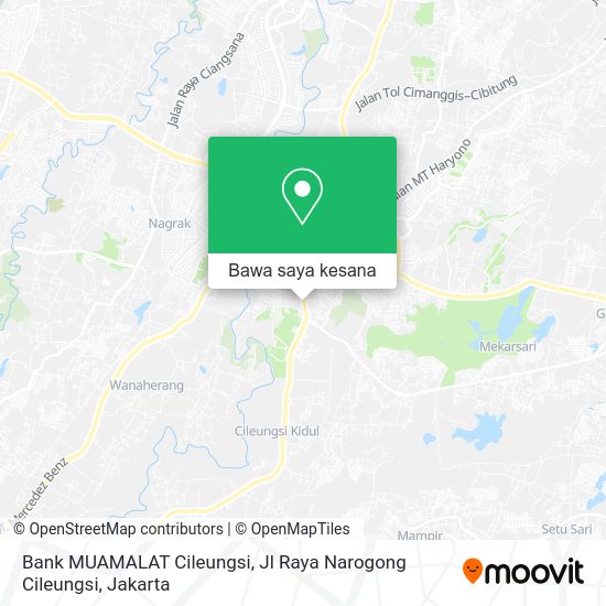 Cara ke Bank MUAMALAT Cileungsi, Jl Raya Narogong Cileungsi di Bogor ...