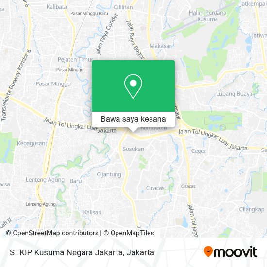 Cara ke STKIP Kusuma Negara Jakarta di Jakarta Timur menggunakan bis ...