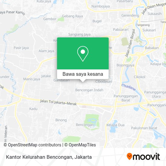 Cara ke Kantor Kelurahan Bencongan di Kota Tangerang menggunakan bis ...