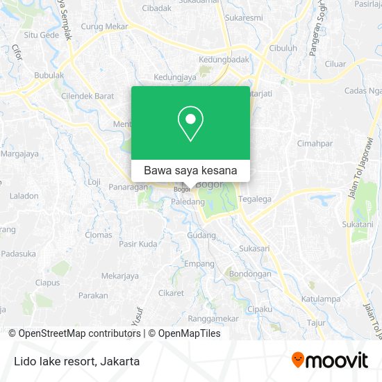 Cara ke Lido lake resort di Kota Bogor menggunakan bis atau kereta?