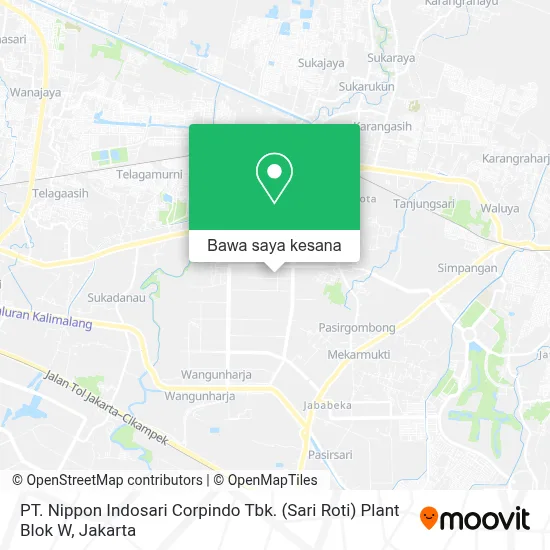 Cara ke PT. Nippon Indosari Corpindo Tbk. (Sari Roti) Plant Blok W di ...