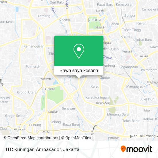 Cara ke ITC Kuningan Ambasador di Jakarta Pusat menggunakan bis, mrt ...