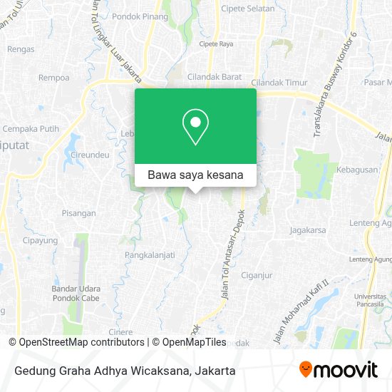 Cara ke Gedung Graha Adhya Wicaksana di Depok menggunakan bis atau mrt?