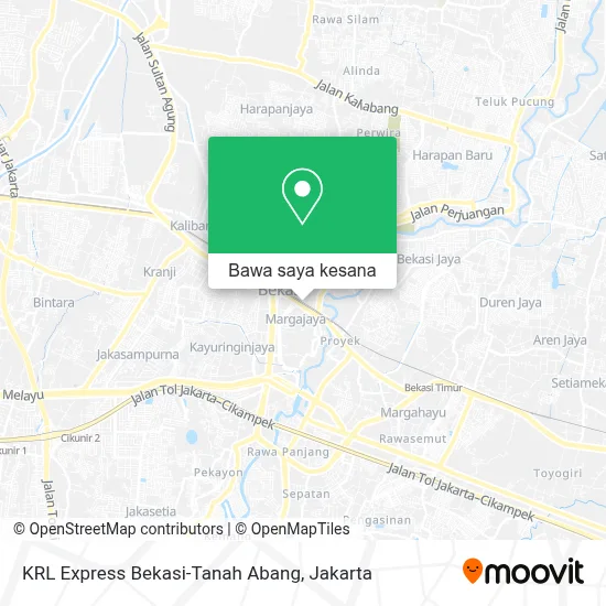 Cara ke KRL Express Bekasi-Tanah Abang di Kota Bekasi menggunakan bis ...