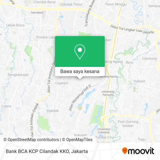 Cara ke Bank BCA KCP Cilandak KKO di Jakarta Selatan menggunakan bis ...