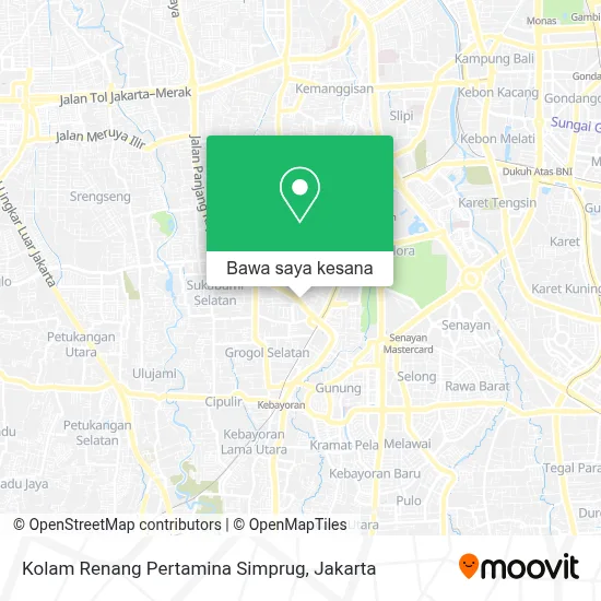 Cara ke Kolam Renang Pertamina Simprug di Jakarta Selatan menggunakan ...