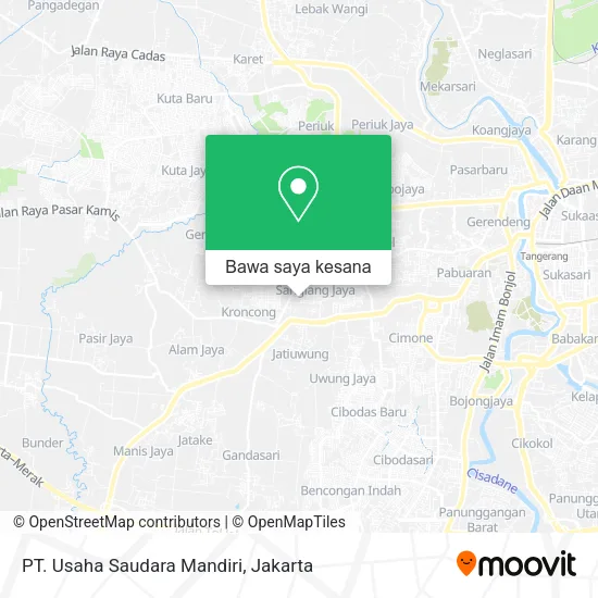 Cara ke PT. Usaha Saudara Mandiri di Kota Tangerang menggunakan bis atau kereta?