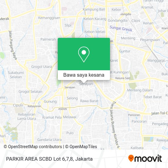Cara ke PARKIR AREA SCBD Lot 6,7,8 di Jakarta Selatan menggunakan bis ...