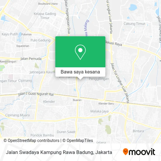 Cara ke Jalan Swadaya Kampung Rawa Badung di Jakarta Timur menggunakan ...