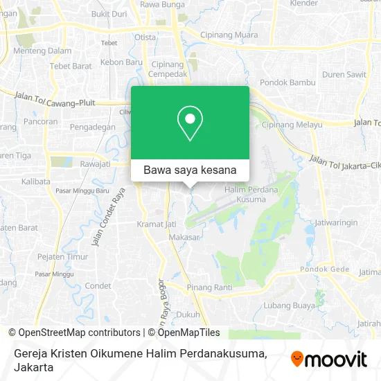 Cara ke Gereja Kristen Oikumene Halim Perdanakusuma di Jakarta Timur ...