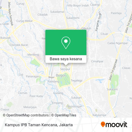 Cara ke Kampus IPB Taman Kencana di Kota Bogor menggunakan bis atau kereta?