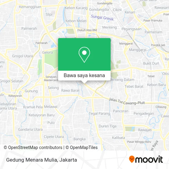 Cara ke Gedung Menara Mulia di Jakarta Selatan menggunakan bis atau kereta?
