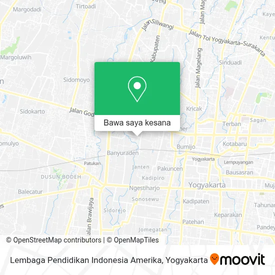 Cara ke Lembaga Pendidikan Indonesia Amerika di Kota Yogyakarta ...