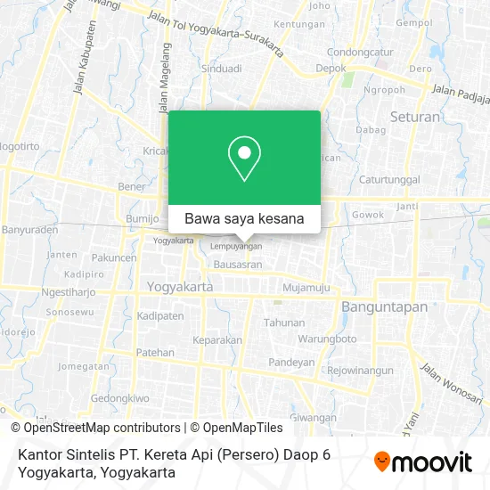 Cara ke Kantor Sintelis PT. Kereta Api (Persero) Daop 6 Yogyakarta di ...