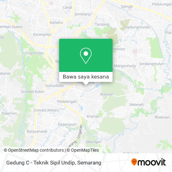 Cara ke Gedung C - Teknik Sipil Undip di Kota Semarang menggunakan bis?