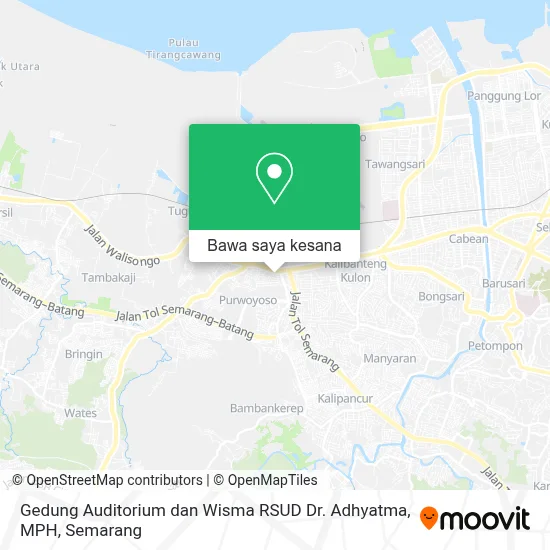 Cara ke Gedung Auditorium dan Wisma RSUD Dr. Adhyatma, MPH di Kota ...