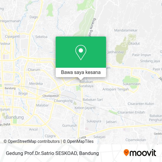 Cara ke Gedung Prof.Dr.Satrio SESKOAD di Kota Bandung menggunakan bis ...
