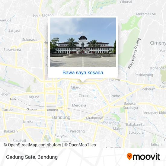 Cara ke Gedung Sate di Kota Bandung menggunakan bis atau kereta?