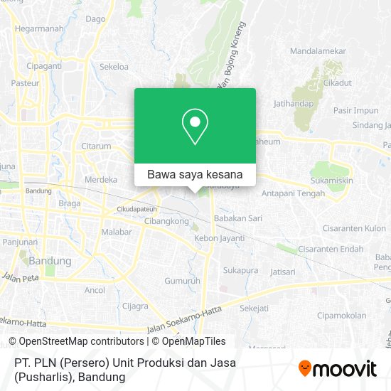 Cara ke PT. PLN (Persero) Unit Produksi dan Jasa (Pusharlis) di Kota ...