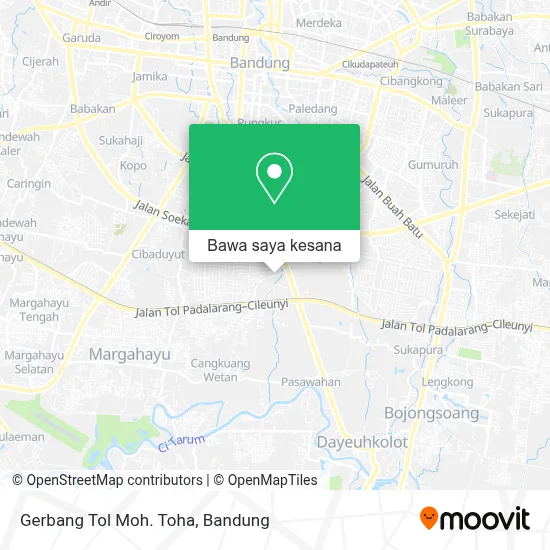 Cara ke Gerbang Tol Moh. Toha di Kota Bandung menggunakan bis?