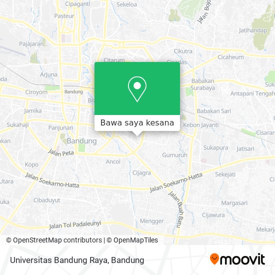 Cara ke Universitas Bandung Raya di Kota Bandung menggunakan bis atau ...