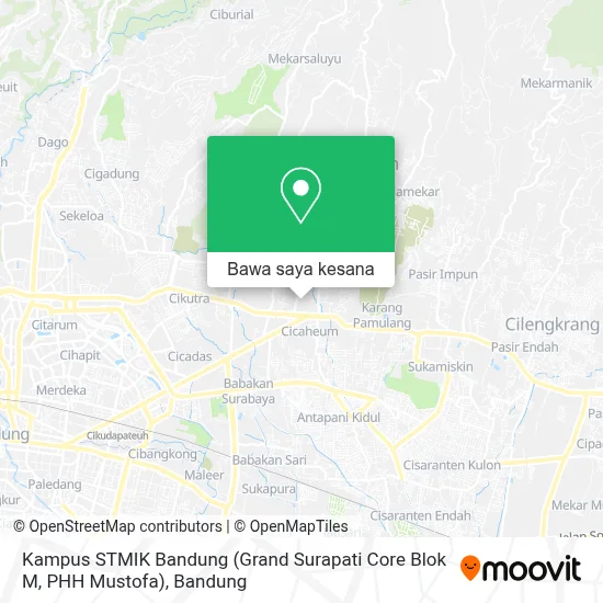 Cara ke Kampus STMIK Bandung (Grand Surapati Core Blok M, PHH Mustofa ...