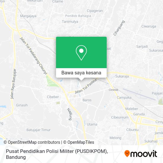 Cara ke Pusat Pendidikan Polisi Militer (PUSDIKPOM) di Cimahi ...