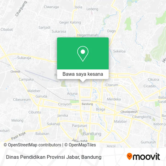 Cara ke Dinas Pendidikan Provinsi Jabar di Bandung menggunakan bis?