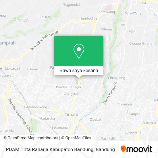 Cara ke PDAM Tirta Raharja Kabupaten Bandung di Cimahi menggunakan bis?