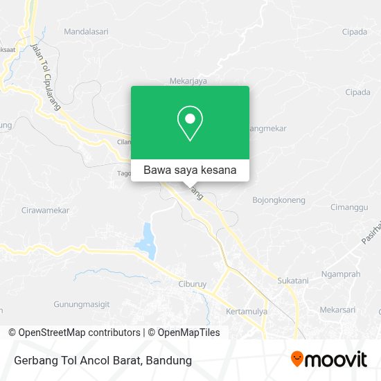 Cara ke Gerbang Tol Ancol Barat di Bandung menggunakan bis atau kereta?