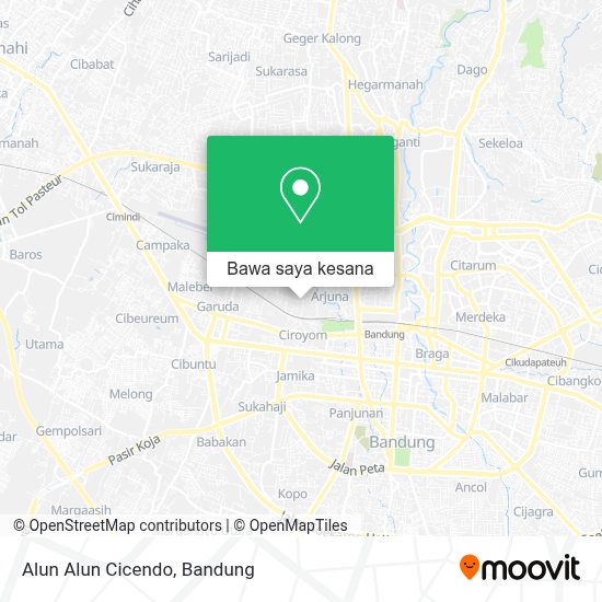 Cara ke Alun Alun Cicendo di Kota Bandung menggunakan bis atau kereta?