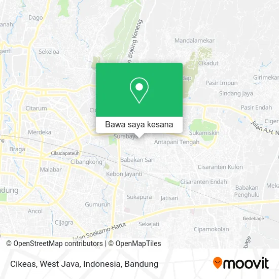 Cara ke Cikeas, West Java, Indonesia di Kota Bandung menggunakan bis atau kereta?