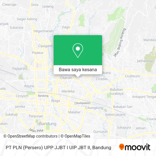 Cara ke PT PLN (Persero) UPP JJBT I UIP JBT II di Kota Bandung menggunakan bis atau kereta?