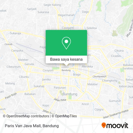 Cara ke Paris Van Java Mall di Kota Bandung menggunakan bis atau kereta?