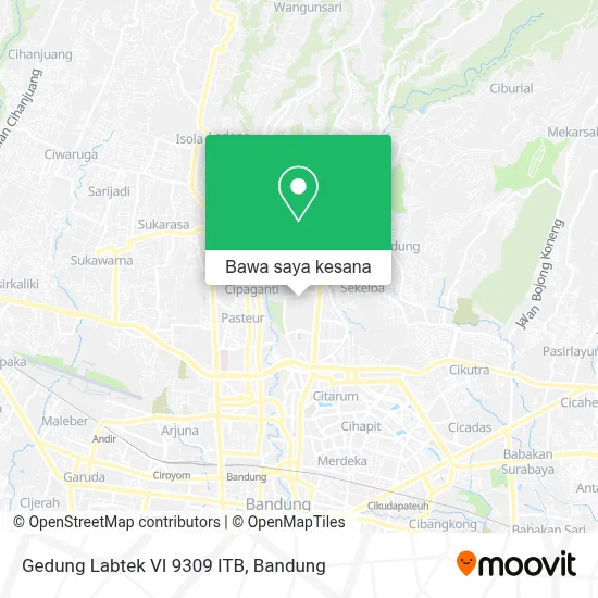 Cara ke Gedung Labtek VI 9309 ITB di Bandung menggunakan bis atau kereta?