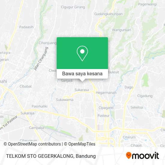 Cara ke TELKOM STO GEGERKALONG di Bandung menggunakan bis?