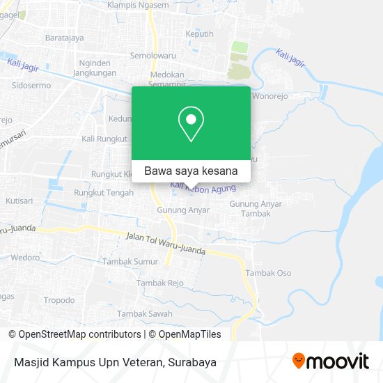 Cara ke Masjid Kampus Upn Veteran di Gunung Anyar menggunakan bis atau ...