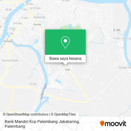 Cara ke Bank Mandiri Kcp Palembang Jakabaring di Banyuasin menggunakan ...