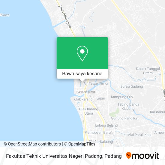 Cara ke Fakultas Teknik Universitas Negeri Padang di Air Tawar Barat ...