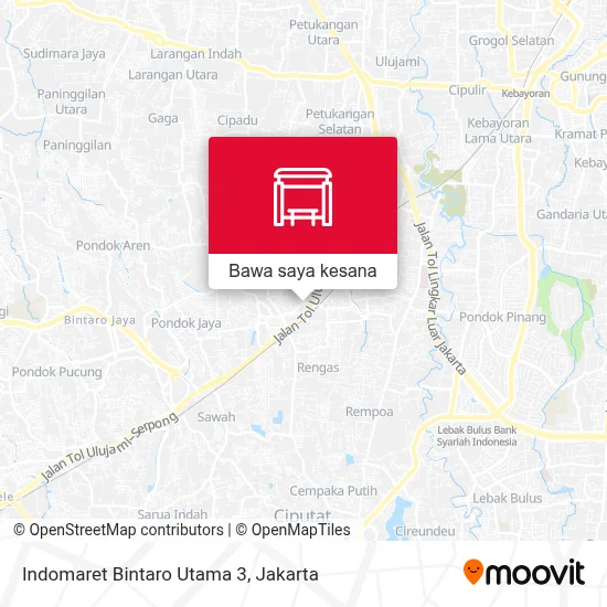 Perhentian Indomaret Bintaro Utama 3 - Rute, Jadwal, dan Tarif