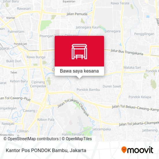Perhentian Kantor Pos PONDOK Bambu - Rute, Jadwal, dan Tarif