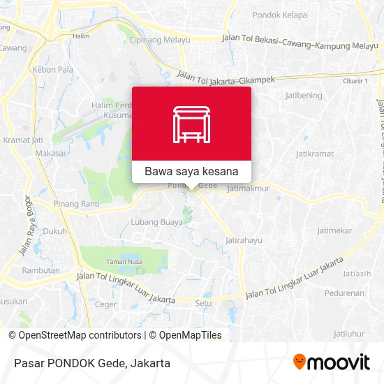 Perhentian Pasar PONDOK Gede - Rute, Jadwal, dan Tarif