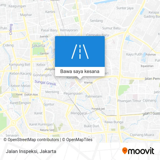 Bagaimana menuju ke Jalan Inspeksi, Jakarta Pusat dengan bis, kereta ...